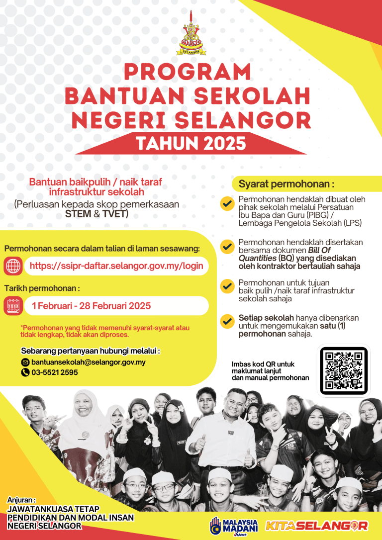 BANTUAN SEKOLAH SELANGOR 2025 : PROGRAM BANTUAN PENDIDIKAN | BANTUAN ...